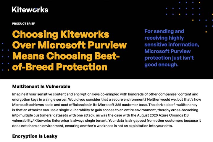 Product Brief - Microsoft 365 Purview Comparison to Kiteworks Product ...