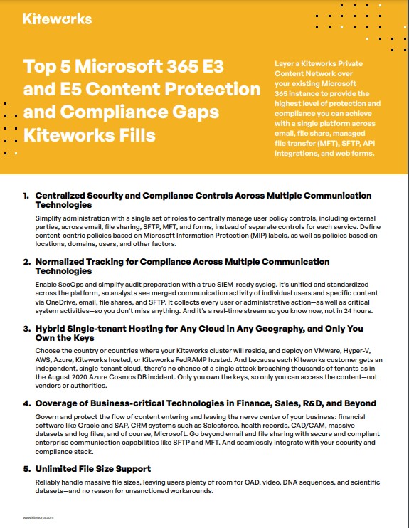 Top 5 Microsoft 365 E3 and E5 Content Protection and Compliance Gaps ...