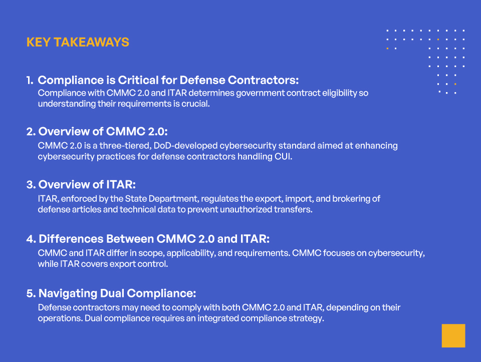 CMMC vs. ITAR: Key Differences and Dual Compliance Guidance